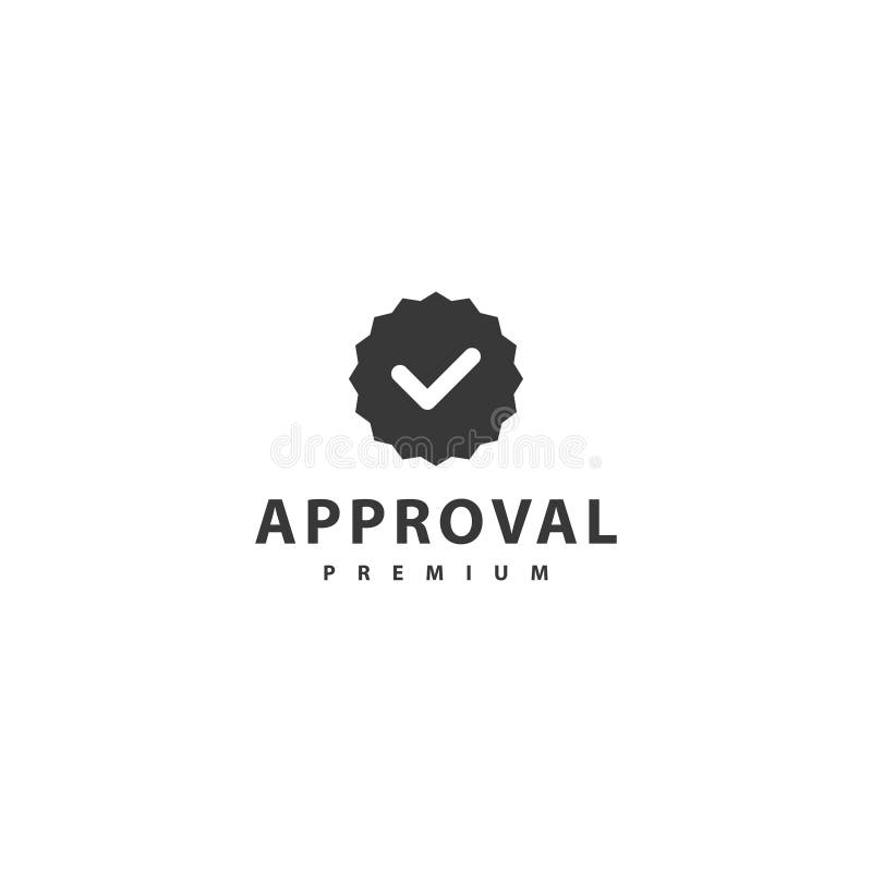 Approval Logo Icon Sign Symbol Design Stock Vector - Illustration of ...