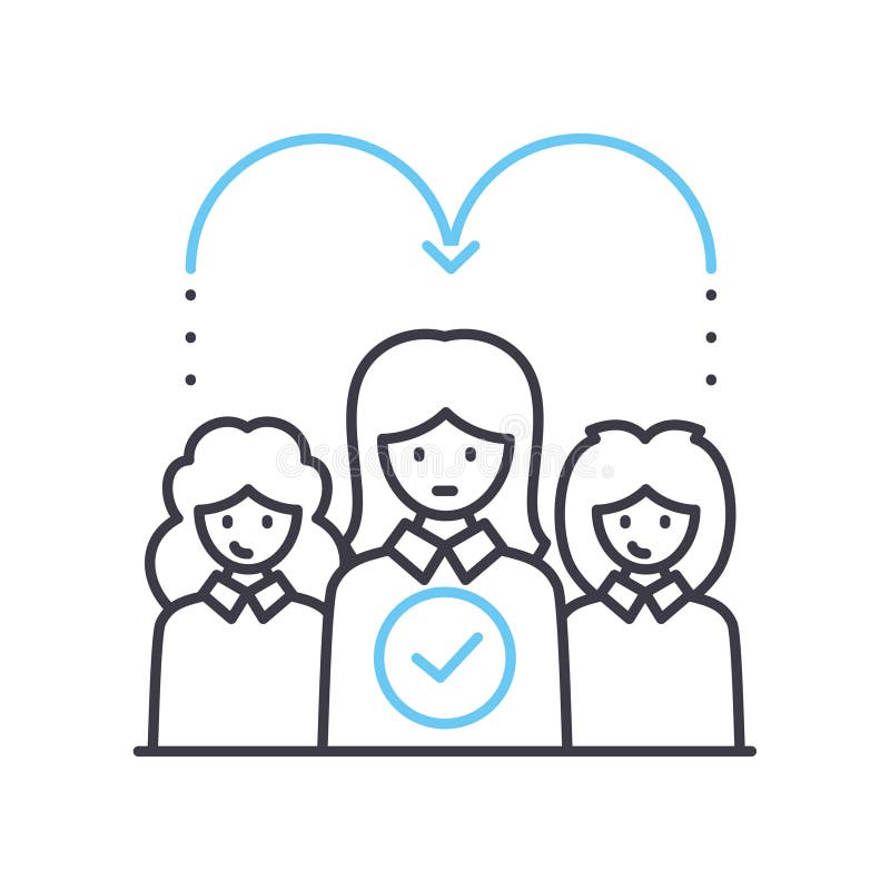 Approval Proccess Line Icon, Outline Symbol, Vector Illustration ...