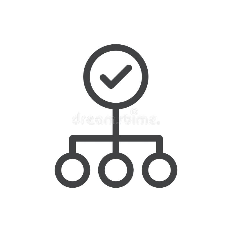Approval Process Icon Simple Outline Vector Logo Stock Vector ...