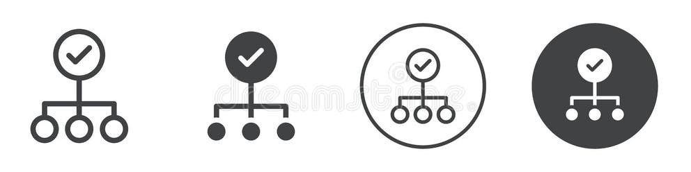 Approval Process Icon Simple Outline Vector Logo Stock Vector ...