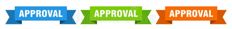Approval Ribbon. Approval Isolated Paper Sign. Banner Stock Vector ...