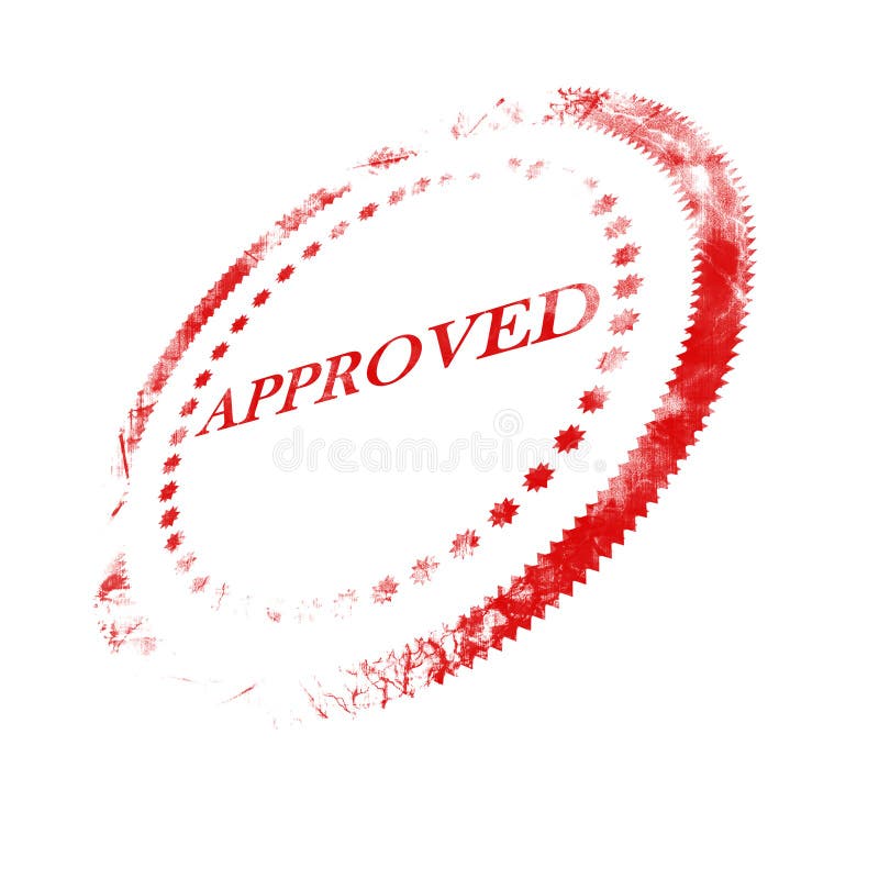 Red Approval Stamp stock illustration. Illustration of certified - 14376277