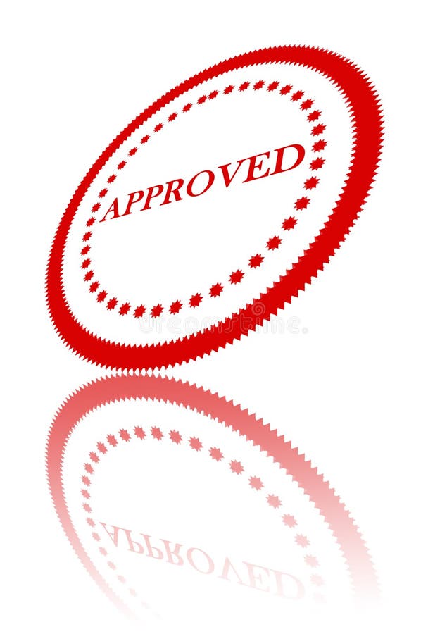 Red Approval Stamp stock illustration. Illustration of certified - 14376277