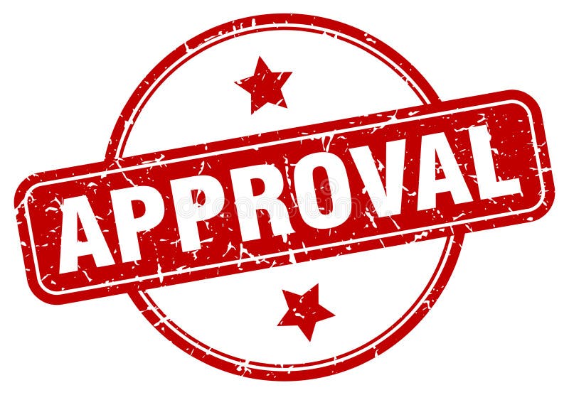 Approval Stamp. Approval Round Vintage Grunge Label Stock Vector ...