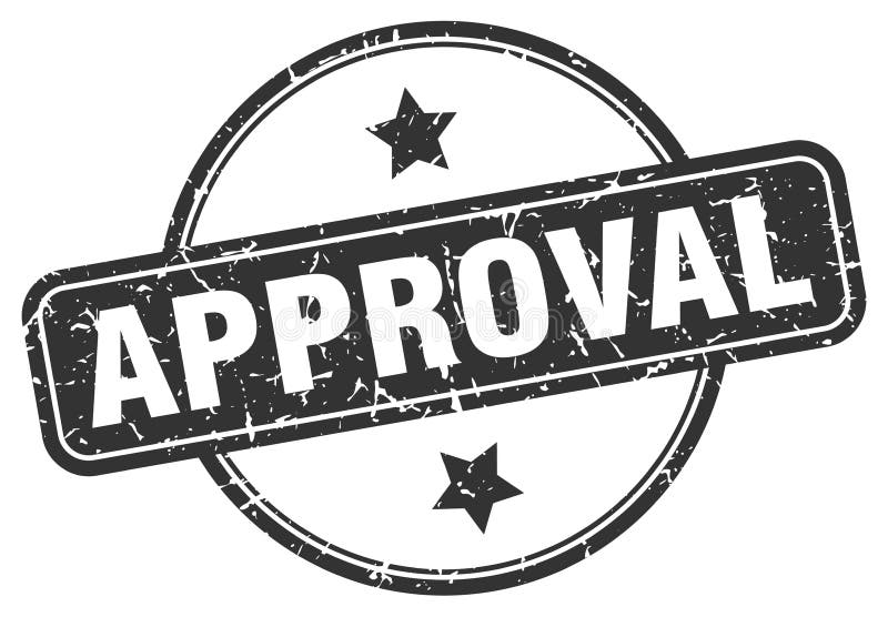 Approval Stamp. Approval Round Vintage Grunge Label Stock Vector ...