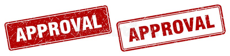 Approval Stamp Set. Approval Square Grunge Sign Stock Vector ...