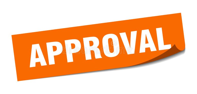 Approval Sticker. Square Isolated Label Sign. Peeler Stock Vector ...