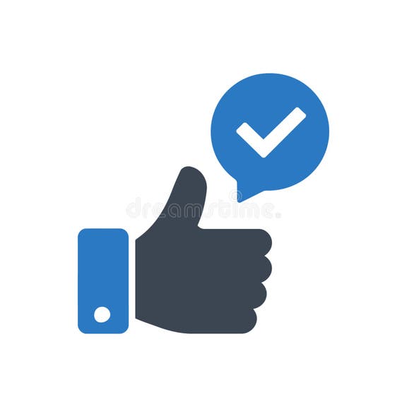 Approval Thumb Check Icon stock vector. Illustration of check - 361691252