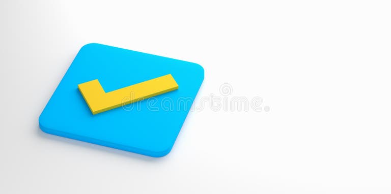 Approval, Voting Yes, Checklist or Correct Answer Concepts. Blue Check ...