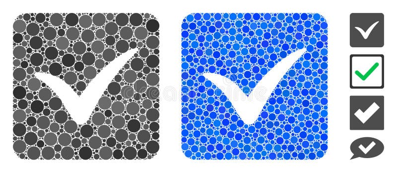 Approve Box Composition Icon of Circles Stock Illustration ...