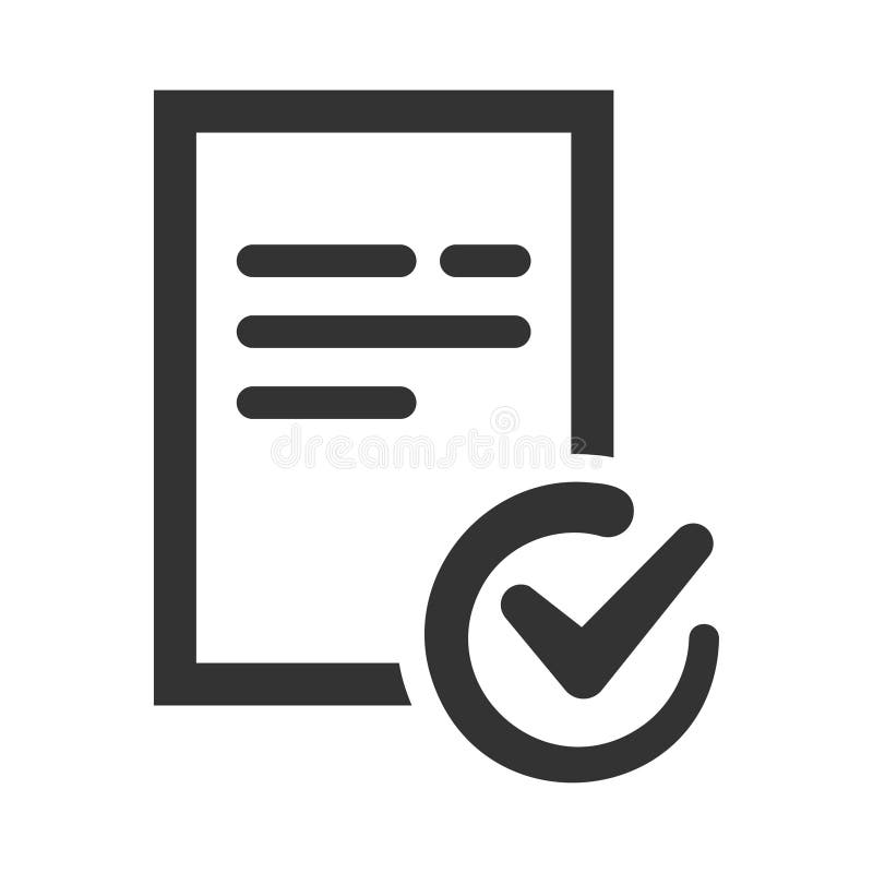 Approve document icon stock vector. Illustration of success - 270877506