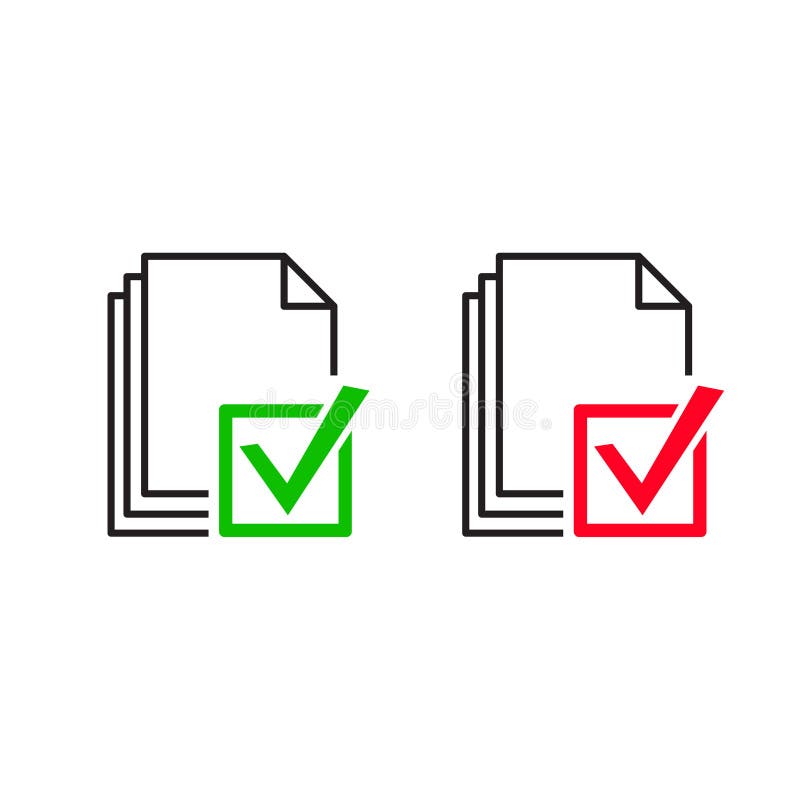 Approve File Icon. Vector Illustration Stock Vector - Illustration of ...