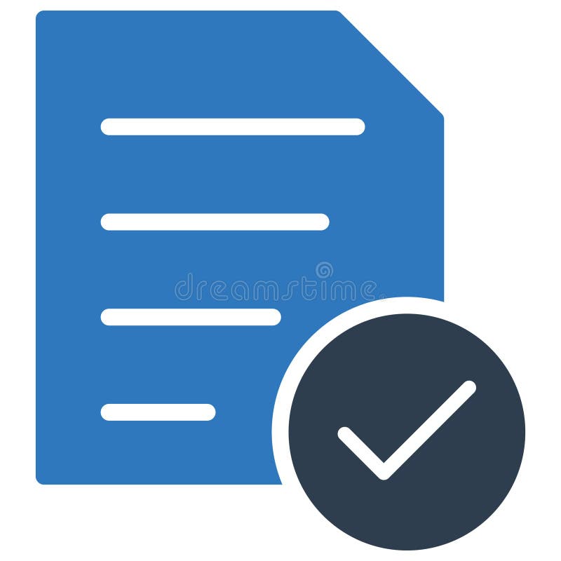 Approve File Isolated Vector Icon Which Can Easily Modify or Edit Stock ...