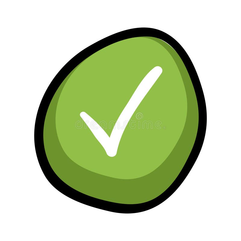 Approve - Hand Drawn Doodle Icon Stock Vector - Illustration of symbol ...