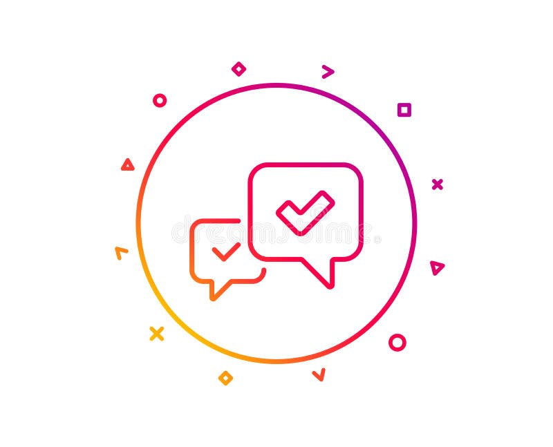 Approve Line Icon. Accepted or Confirmed Sign. Vector Stock Vector ...