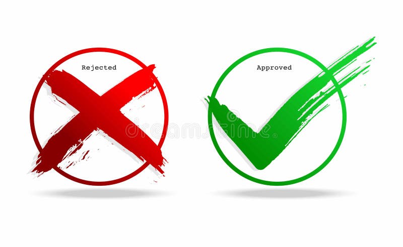 Approve Reject Buttons Shows Approval Or Rejection Stock Illustration ... Approve Reject Buttons Shows Approval Or Rejection Stock Illustration ...