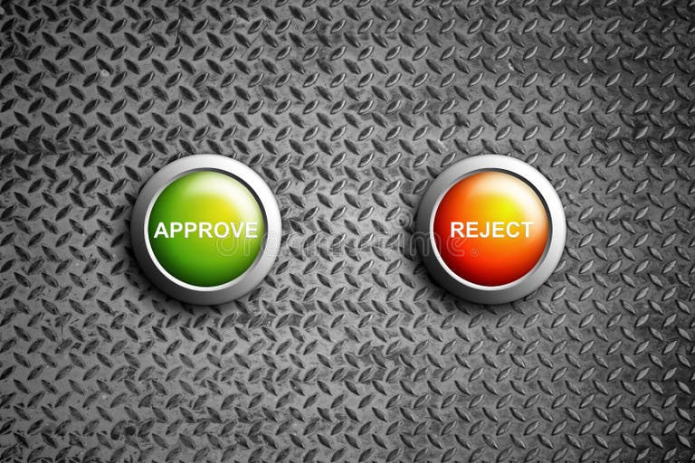 Approve and reject button stock illustration. Illustration of positive ...