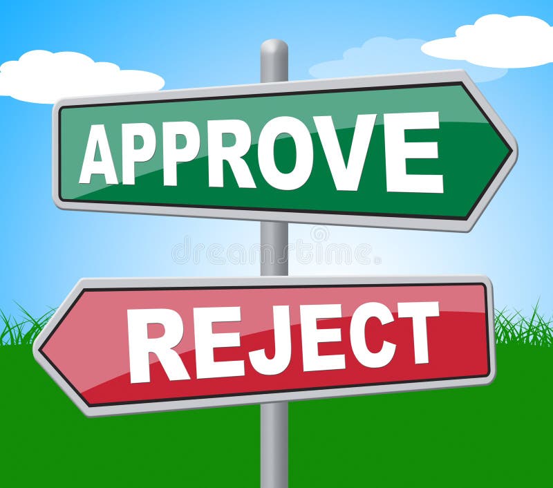Approve Reject Buttons Shows Approval or Rejection Stock Illustration ... Approve Reject Buttons Shows Approval or Rejection Stock Illustration ...