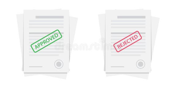 Approve and Rejected Documents. Business Concept Stock Illustration ...