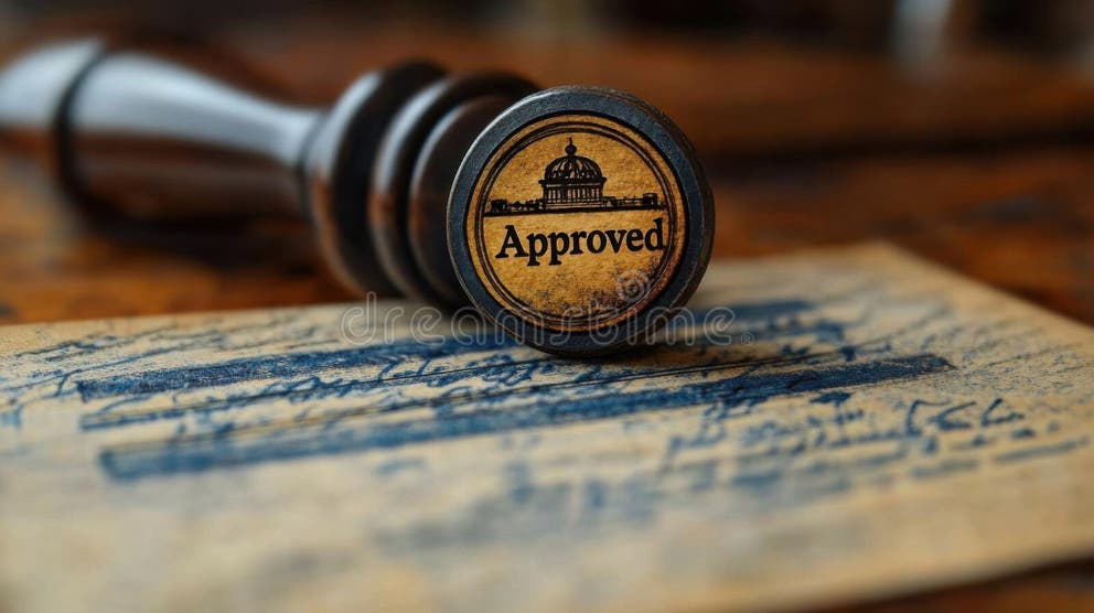 Approve Stamp with the Document Agreement Stock Illustration ...