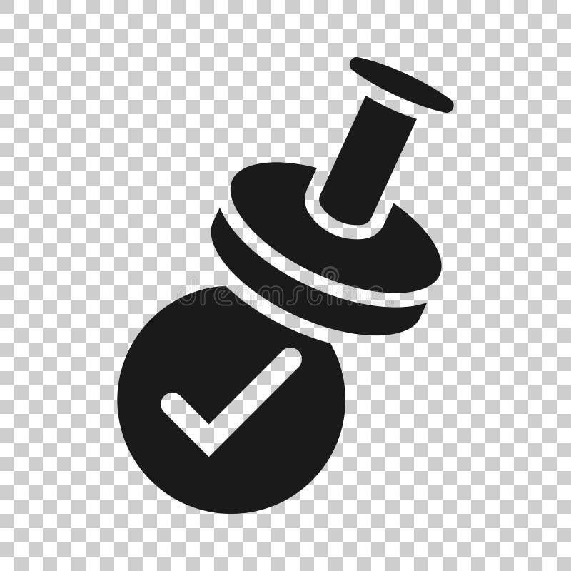 Approve Stamp Icon in Comic Style. Accept Check Mark Cartoon Vector ...