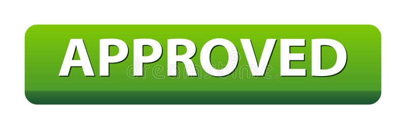 Approved button stock vector. Illustration of abstract - 201179465
