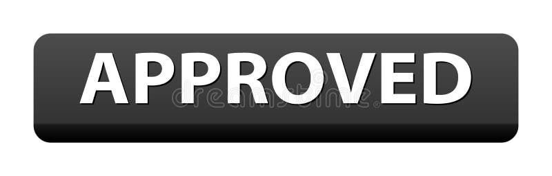 Approved button stock vector. Illustration of confidential - 201179471