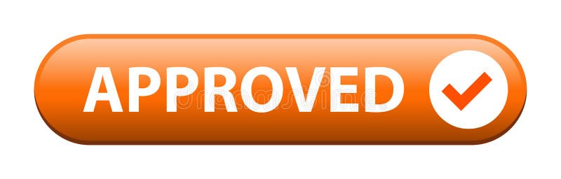 Approved button stock vector. Illustration of confirmed - 201179541