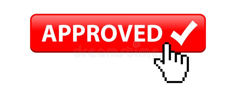 Approved button stock vector. Illustration of confirmed - 201180862