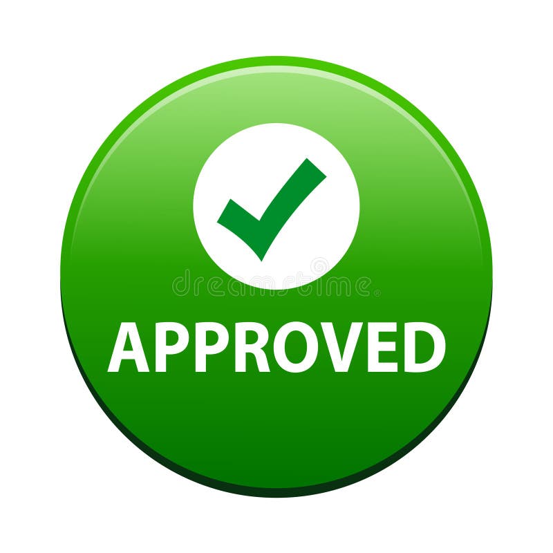 Approved button stock vector. Illustration of approved - 201181233