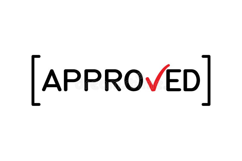 Approved Design Template. Vector and Illustration. Stock Vector ...