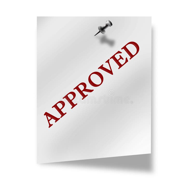 Approved Piece Shows Approval, Confirmed 3d Rendering Stock ...