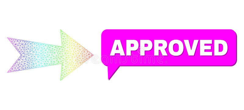 Spectrum Network Gradient Arrow Right Icon and Approved Conversation ...