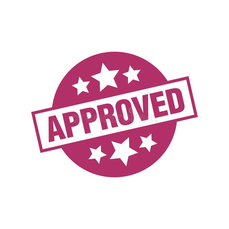 APPROVED Seal Badge Banner Stamp Template Solid Color with Grunge ...