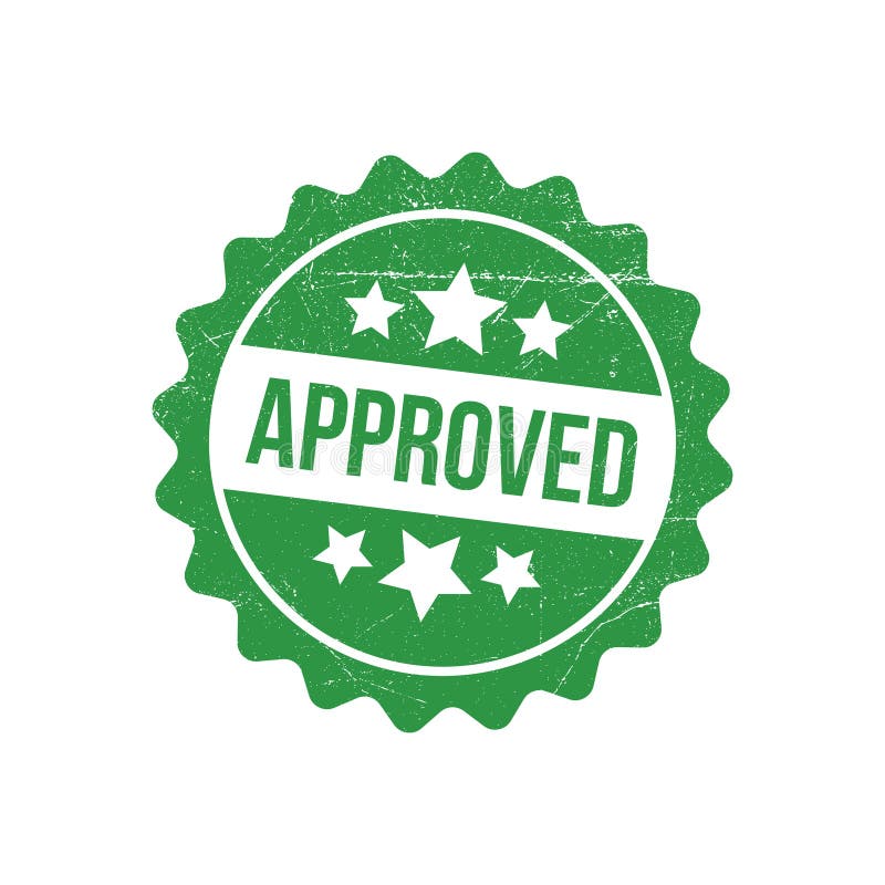 APPROVED Seal Badge Banner Stamp Template Solid Color with Grunge ...