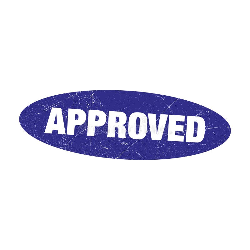 APPROVED Seal Badge Banner Stamp Template Solid Color with Grunge ...