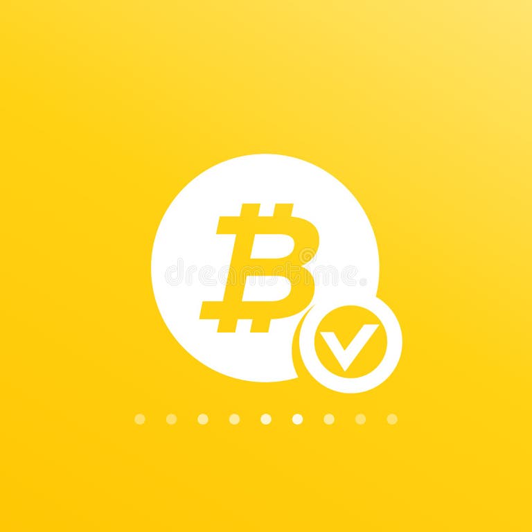 Approved Bitcoin Payment Vector Icon Stock Vector - Illustration of ...