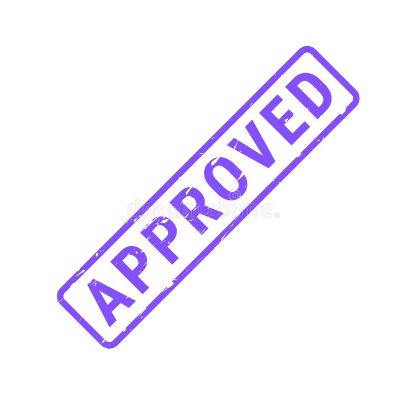 Approved Blue Grunge Circle Rubber Seal Stamp. Flat Vector Illustration ...