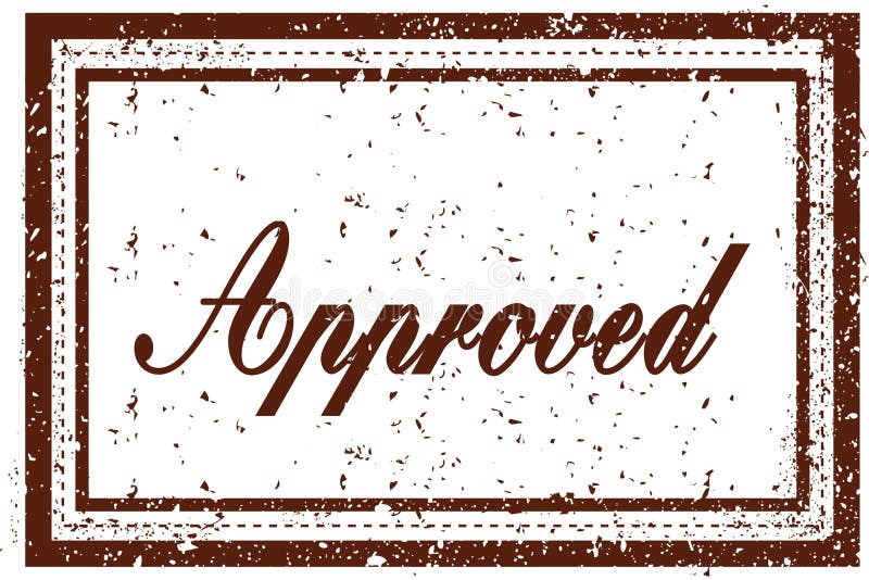 APPROVED Brown Square Distressed Stamp Stock Illustration ...