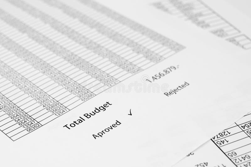 Document approved budget stock image. Image of account - 32362809