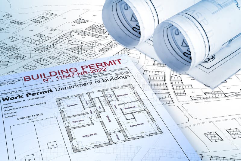 Approved Buildings Permit Concept with Imaginary Cadastral Map ...