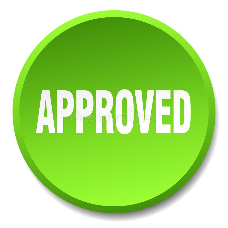 Approved button stock vector. Illustration of website - 122702808