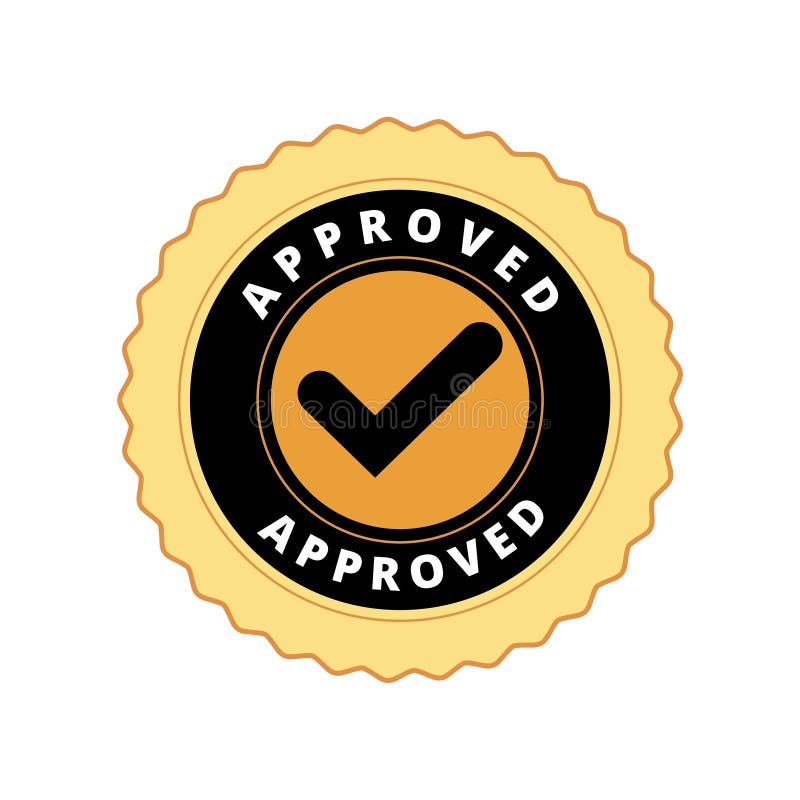 Approved button sign icon stock vector. Illustration of good - 171764126