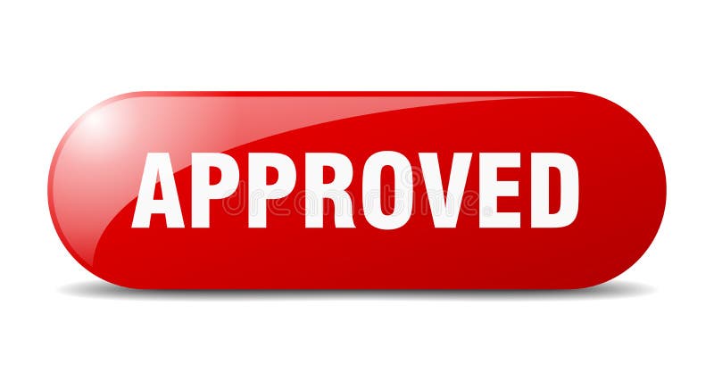 Approved Button. Approved Sign. Key. Push Button Stock Vector ...