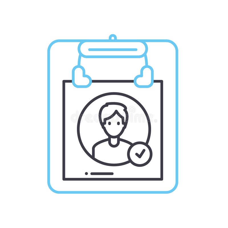 Approved Candidate Line Icon, Recruitment and Job, Employee Checked ...