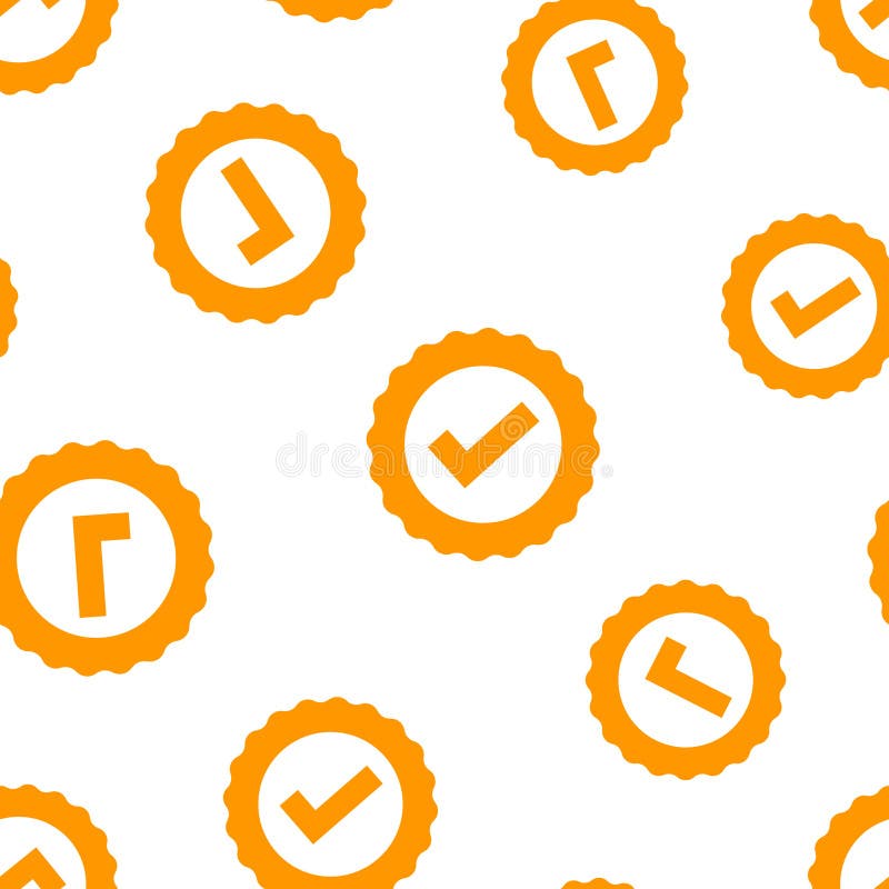 Approved Certificate Medal Icon in Comic Style. Check Mark Stamp Vector ...