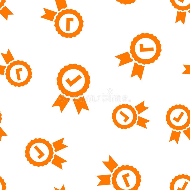 Approved Certificate Medal Icon in Comic Style. Check Mark Stamp Vector ...