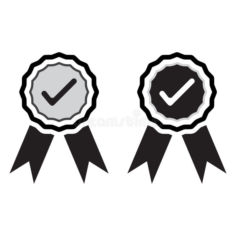 Approved or Certification Icon. Quality Production Sign. Confirmatory ...
