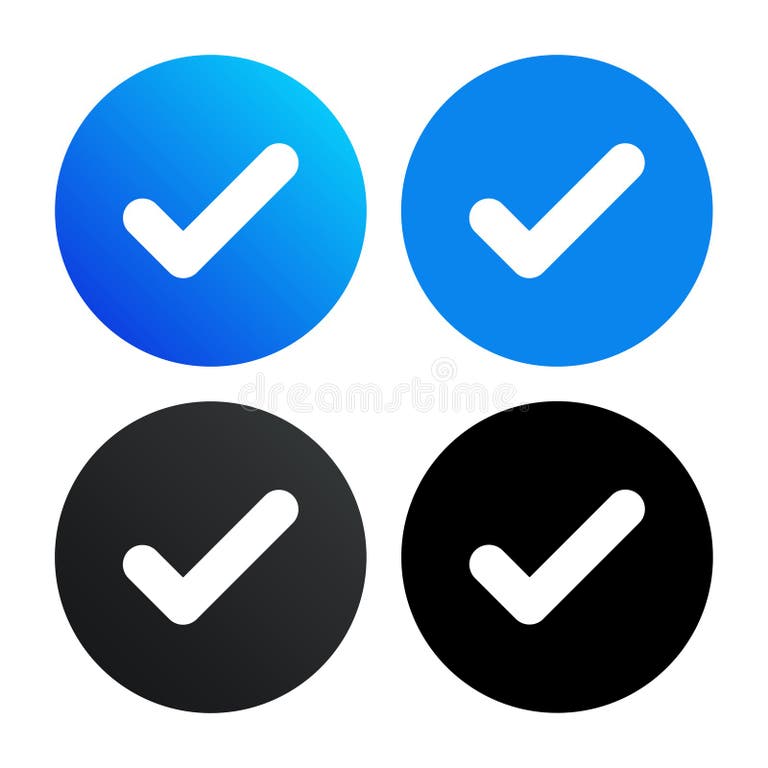 Approved or Checked Tick Icon Pack. Verified Badge or Verified Icon ...