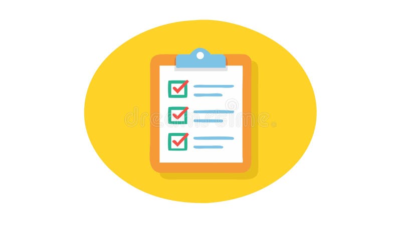 Approved Checklist Document, Completed Tasks Confirmation Icon, Vector ...